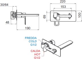 Sapho SPY PY08 umyvadlová podomítková baterie páková