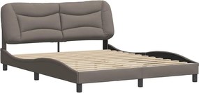 Rám postele bez matrace Hvar taupe 160 x 200 cm textil 3207783