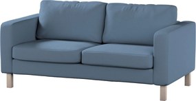Potah na pohovku IKEA Karlstad 2-místná, nerozkládací, krátký barva modrá látka pletený vzor