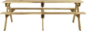 Piknikový stůl a lavice 220x122x72 cm impregnované borové dřevo 318399