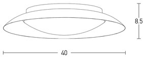 Zambelis 1957 stropní LED svítidlo černá/měď, 20W, 3000K, ø40cm