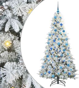 Umělý Skládací Vánoční Strom s stojanem Bílá 180 cm PE a PVC 3397491