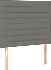 Box spring postel s matrací tmavě šedá 80 x 200 cm textil 3137190