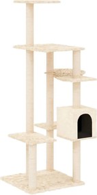 Škrabadlo pro kočky se sisalovými sloupky krémové 142 cm 171591