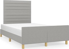 Rám postele bez matrací světle šedá 120x190 cm textil 3270520
