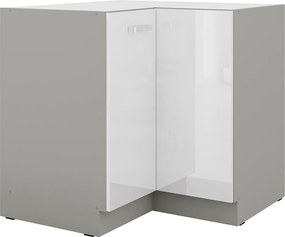 Kuchyňská linka BIANCA sb | 260x270 cm | UNI dvířka | světle šedá/bílá lesk