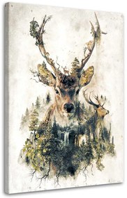 Gario Obraz na plátně Umělecký jelen Rozměry: 40 x 60 cm