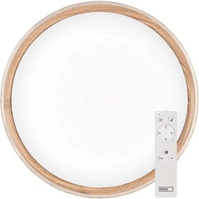 EMOS Stropní LED svítidlo ILVI s dekorem dřeva 500mm 45W CCT s DO ZM5161