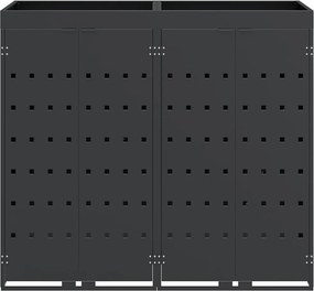 Úložný box na 2 popelnice Antracit 136 x 77,5 x 121,5 cm 3394743