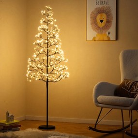 Costway LED světelný strom 150 cm světelný strom s 1000 teplými bílými světly