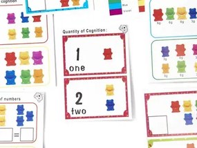 KIK Montessori hra Medvídci - nauč se počítat / Didaktická hračka / 44