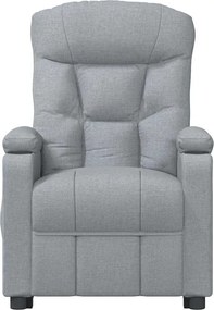Elektrické polohovací křeslo světle šedé textil 3098815