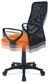 Autronic - Kancelářská židle, látka MESH oranžová / černá, plyn.píst - KA-B047 ORA
