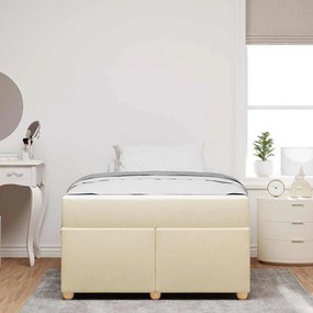 Rám postele s matrací Krémová 120 x 200 cm textil 3399354