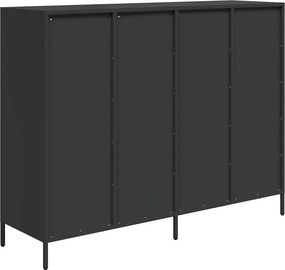Příborník černý 135 x 39 x 103,5 cm ocel válcovaná za studena 3307173