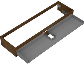 Mexen Box-A, závěsná skříňka 160 cm, 1 zásuvka, ořech, 91AX0-1600-235-1-86