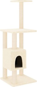 Škrabadlo pro kočky se sisalovými sloupky krémové 104 cm 171469