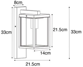 Průmyslová venkovní nástěnná lampa rezavě hnědá IP44 - Charlois