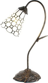 Stolní Tiffany lampa kamínky TransparentEye - 30*17*48 cm E14/max 1*25W