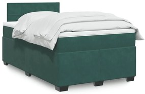 Box spring postel s matrací tmavě zelená 120 x 200 cm samet 3288585