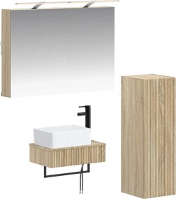 Sada koupelnových skříněk 4 ks Dub sonoma Kompozitní dřevo 3407385