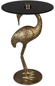 OnaDnes -20% Zlatý kulatý odkládací stolek DUTCHBONE Crane 40 cm