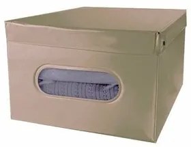 Compactor Skládací úložná krabice s víkem SMART, taupe