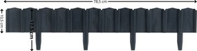 Zahradní palisáda Linea 78,5 cm antracit
