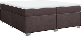 Box spring postel s matrací tmavě hnědá 200x200 cm textil 3285161