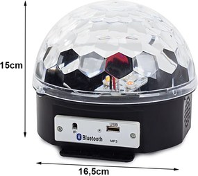 Verk Group Led disco ball mp3 usb projektor bluetooth