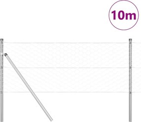 Hexagonální kotvení plotu 10 x 0,6 m Pozinkovaná ocel Stříbrná 3352913