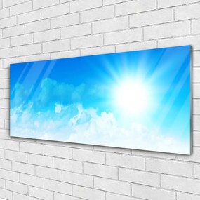 akrylový obraz Slunce Nebe Krajina 125x50 cm