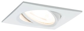 Paulmann 93489 LED Coin Nova rectangular, bílá hranatá bodovka, 1x6,5W LED 2700K tříkrokové stmívání, 8,4x8,4cm