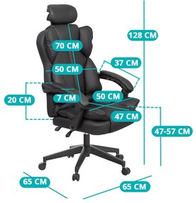 Ředitelská otočná židle LUX, ve více barvách-černá