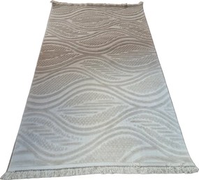 HU Moderní béžový koberec TWIST BEIGE 31204A Rozměr: 60x100 cm