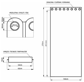 Fialový sametový dimout závěs 140x270 cm Eyelets – Restilo
