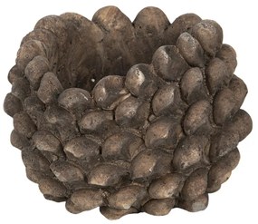 Cementový květináč v designu šišky Pine – 11x10 cm