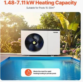 Elektrické bazénové tepelné čerpadlo 1,48-7,11 kW