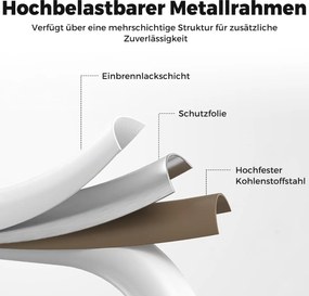 Costway Přenosný žebřík s polstrovaným madlem a protiskluzovými schůdky Skládací