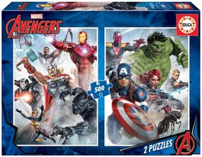 Puzzle educa puzzle avengers 2x500 dílků