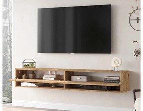 Designový nástěnný TV stolek Idonia 180 cm borovice