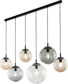 TK Lighting Černý závěsný lustr Esme pro žárovku 6x E27 TK4797