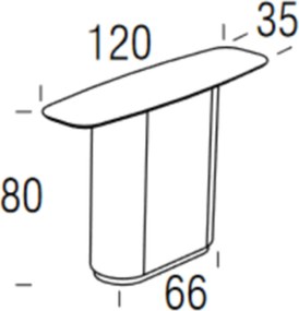 Beltá/Frajumar designové konzolové stoly Iris (80 x 120 cm)