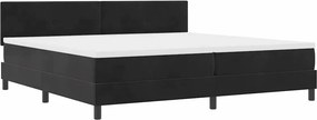 Postel s boxspringem s čelo Černá 200 x 200 cm samet 3339196