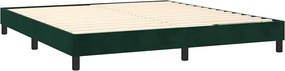 Box spring postel s matrací tmavě zelená 160x200 cm samet 3141554