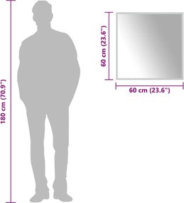 Koupelnové zrcadlo s LED osvětlením 60 x 60 cm 151759