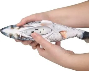 Flamingo Flounder Elektronická hračka pro kočky Ryba šedá 29cm