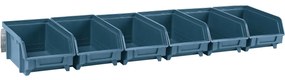 ARTPLAST Sada 6 pracovních úložných boxů 103x166x73mm s lištou na zavešení