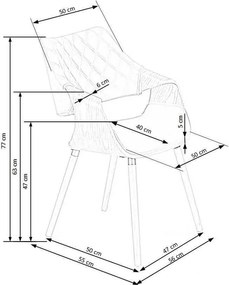 Jídelní židle Lacy, černá / přírodní dřevo