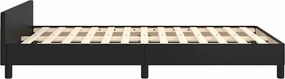 Rám postele s čelem černý 120 x 200 cm umělá kůže 3125439